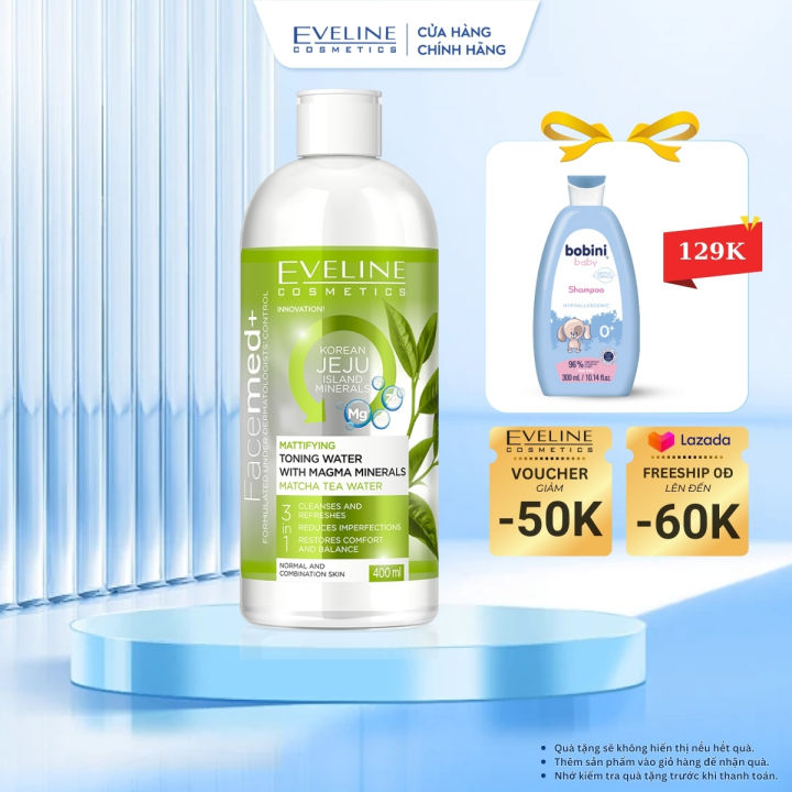 Toner Eveline Facemed+ kiềm dầu với khoáng chất Magma 400ML | Lazada.vn