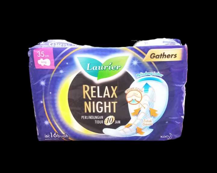 LAURIER RELAX NIGHT 35CM WING ISI 16 BUAH | Lazada Indonesia