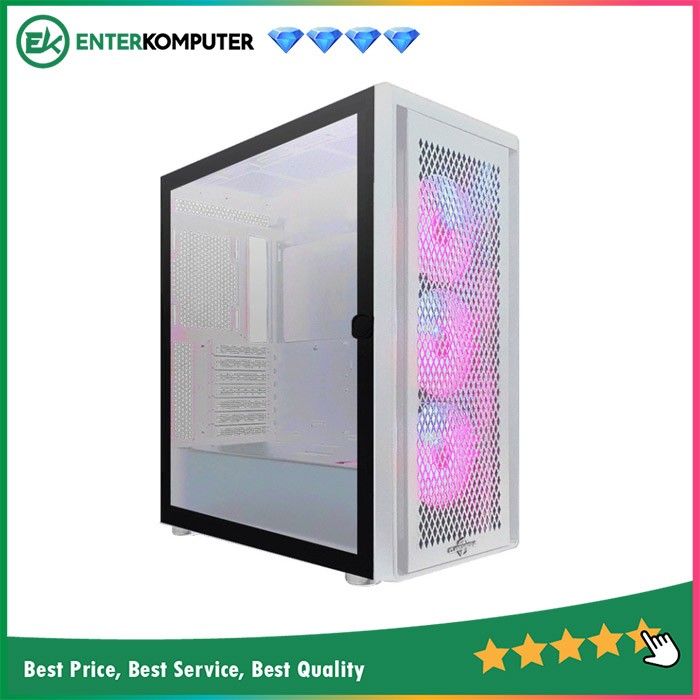 Casing PC CUBE GAMING STALLA WHITE - ATX - Vertical GPU Exclude Riser ...