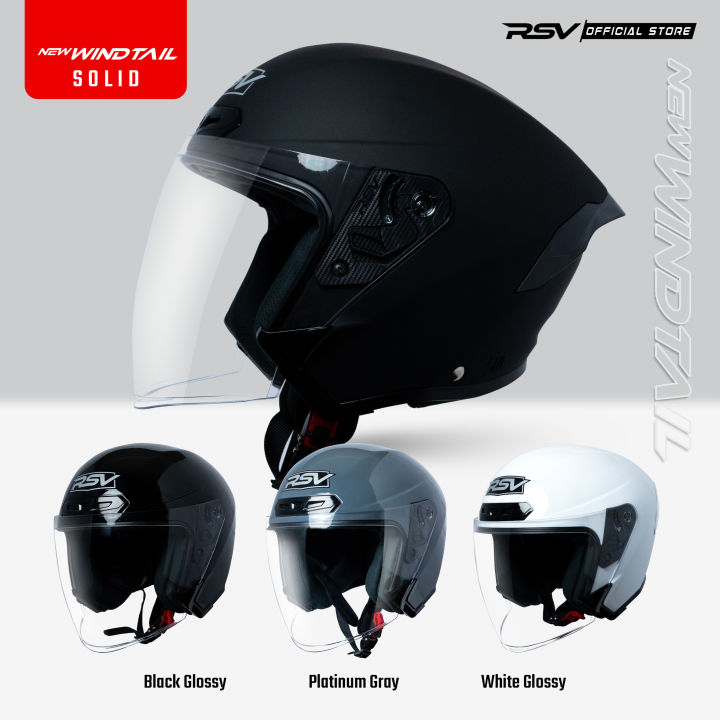 RSV HELM NEW WINDTAIL ALL WARNA POLOS HELM SNI, DOT & ECE R22.05 - Helm ...