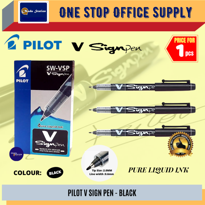 Pilot Vsign Pen 2.0mm / V Sign Signature Pen / Ink Pen / Signage Pen ...