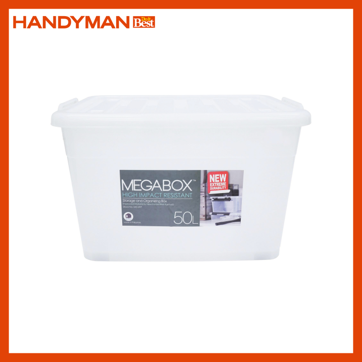 Megabox High Impact Storage Box 50L, Clear (MG-697) | Lazada PH