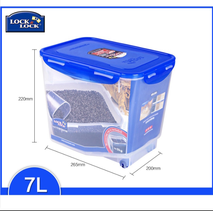 LocknLock Airtight Rice Case Fits 5kg of Rice (7L) ant-proof | Lazada