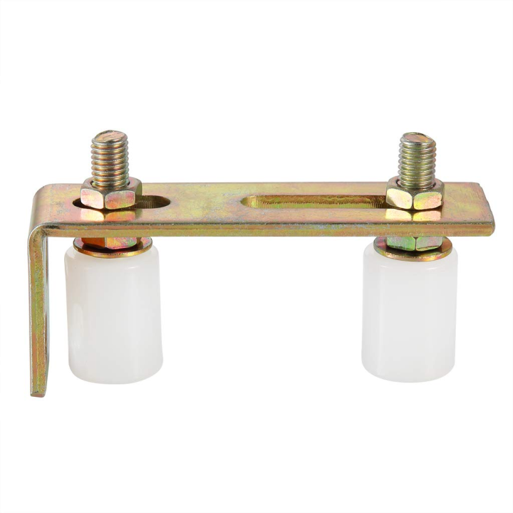 Sliding Gate Guide Roller with L-Post Bracket, Dual Adjustable Nylon ...