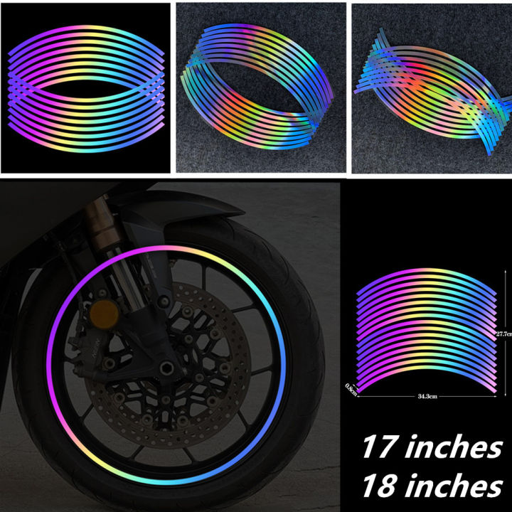 Motorcycle Laser Wheel Hub Sticker 17/18 Inch Wheel Hub Sticker for ...