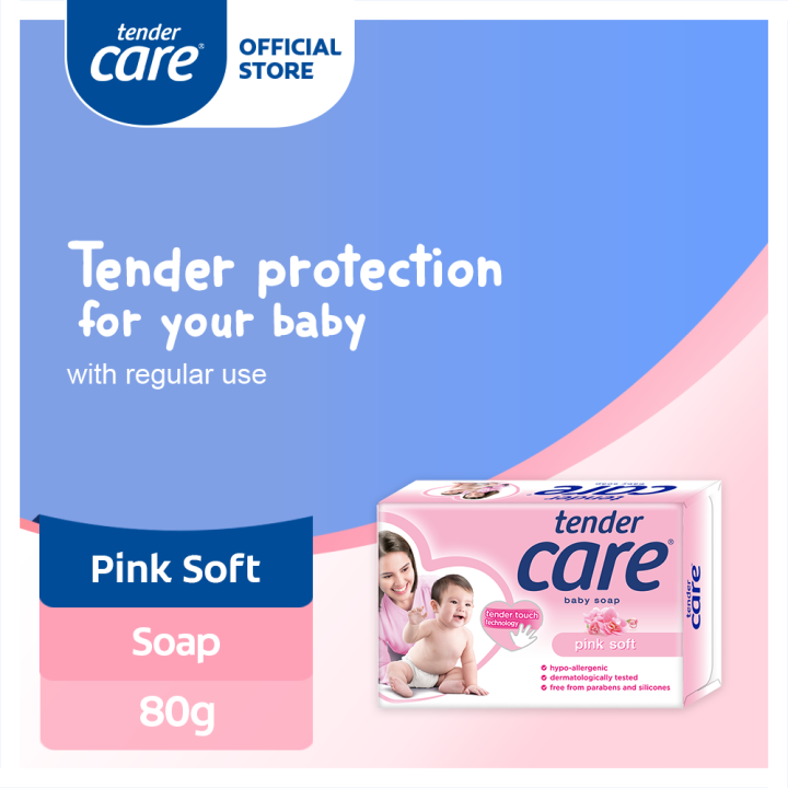 Tender Care Pink Soft Hypo-Allergenic Baby Soap 80g | Lazada PH