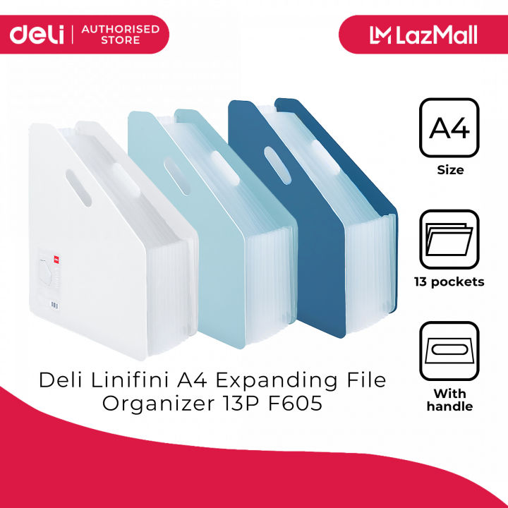 Deli F605 Linifini A4 Expanding File Organizer 13P | Lazada PH