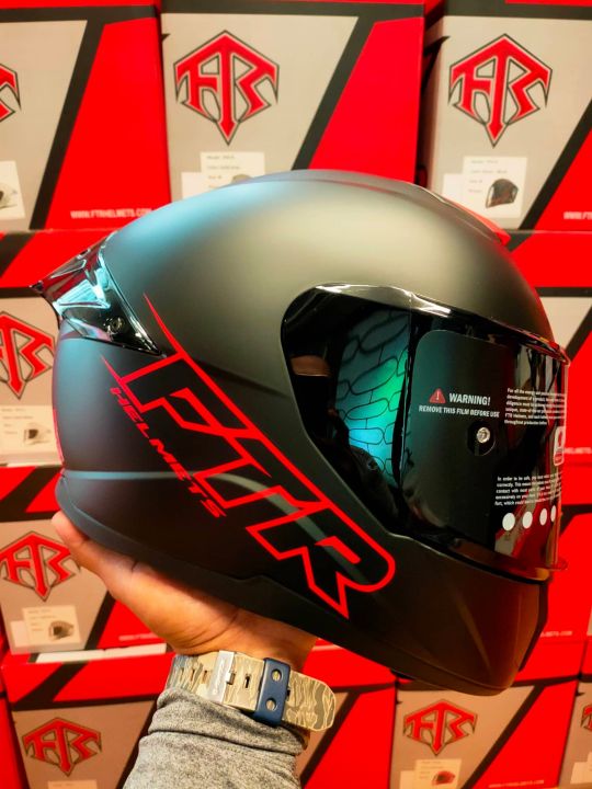 FTR SOLID DUAL VISOR FULL FACE HELMET | Lazada PH