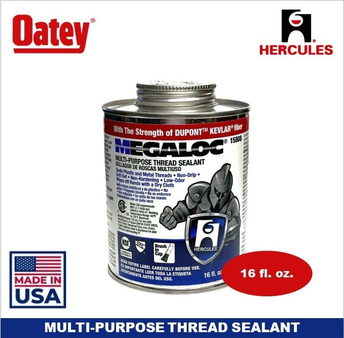 Oatey Hercules Megaloc Multi-Purpose Thread Sealant, 16 oz. - 15808 ...