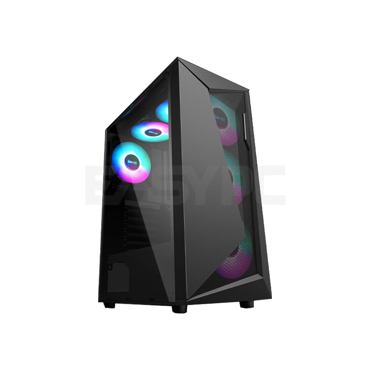 RAKK ANYAG ATX Tempered Gaming PC Case Black or White for Desktop PC ...