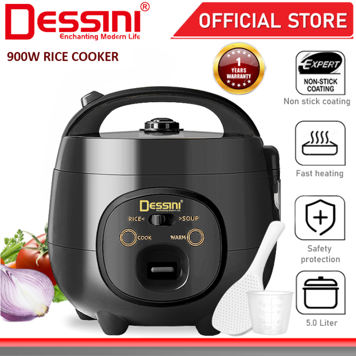 DESSINI ITALY 5.0L Electric Rice Cooker Non Stick Aluminium Inner Pot ...