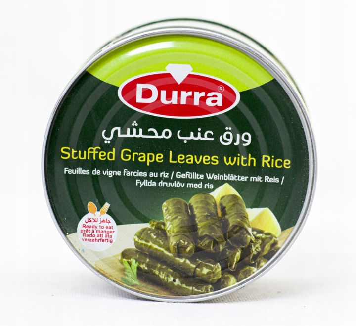 Durra Stuffed Grape Leaves with Rice 400g ดูร่า ข้าวห่อใบองุ่นในกระป๋อง ...