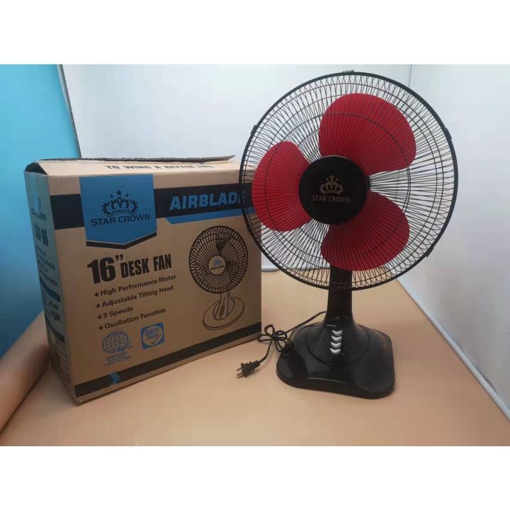 NEW Standard (Star Crown) Electric Fan Desk Fan 16 Desk Fan 3-High ...