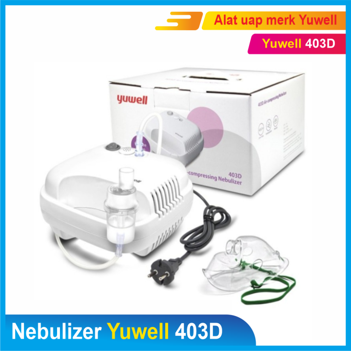 Nebulizer Alat Uap Dewasa Portable Yuwell 403D Compressor Nebulizer ...