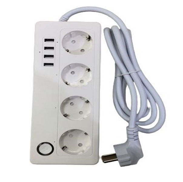 Tuya Smart Power Strip Plug 4 Socket USB Ports Stop kontak Listrik ...