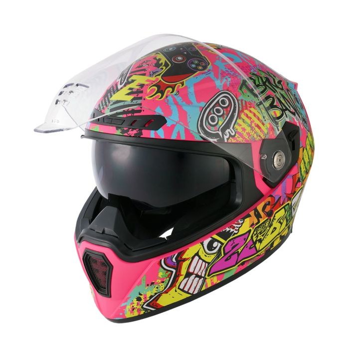 ZEBRA YM-619 Full Face Motorcycle Helmets Motor Helmet Dual Visor and ...