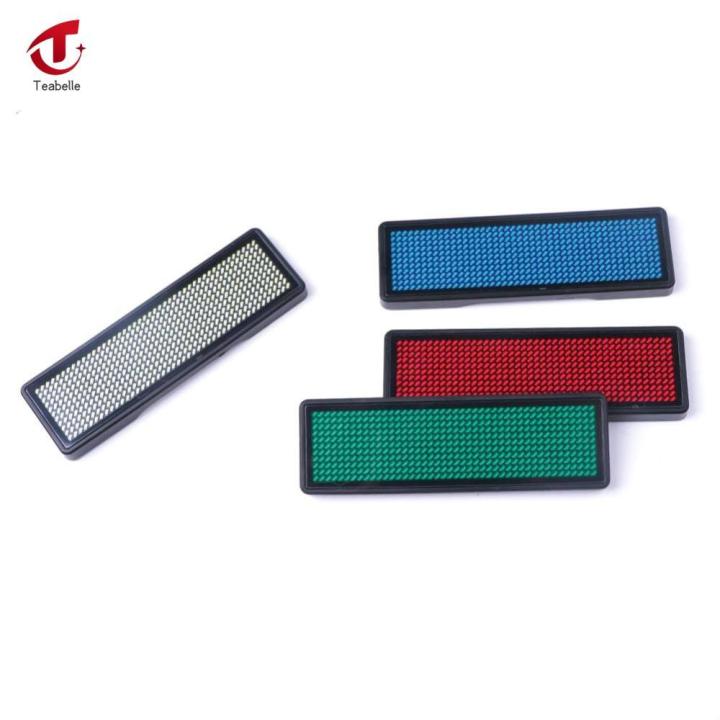 Teabelle Mini LED Digital Programmable Rechargeable Scrolling Name Message Tag Sign | Lazada PH