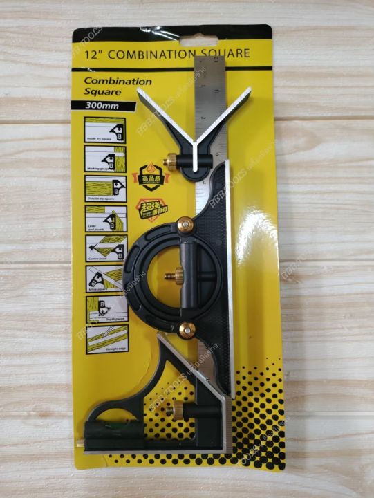 12" Combination Square Set ฉากรวมสแตนเลส ผสมเครื่องมือวัดหลายฟังค์ชั่น ...