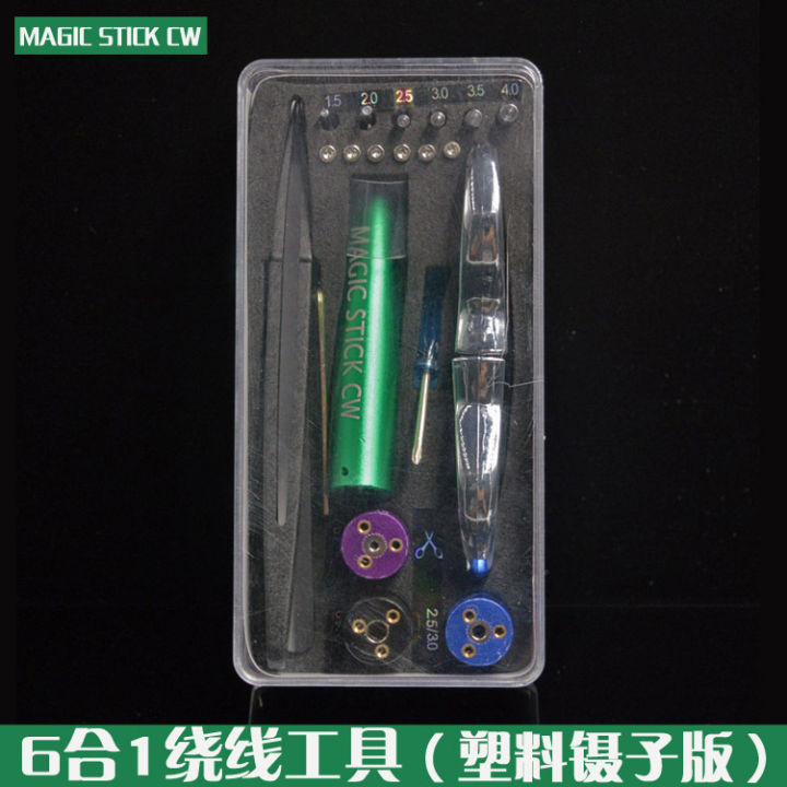 6-in-1 winding rod DIY RDA heating wire winder with plastic tweezers ...