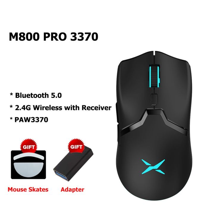 Delux M800 PRO 3370บลูทูธเมาส์เล่นเกม DPI สูงสุด19000เมาส์เล่นเกมไวไฟ ...