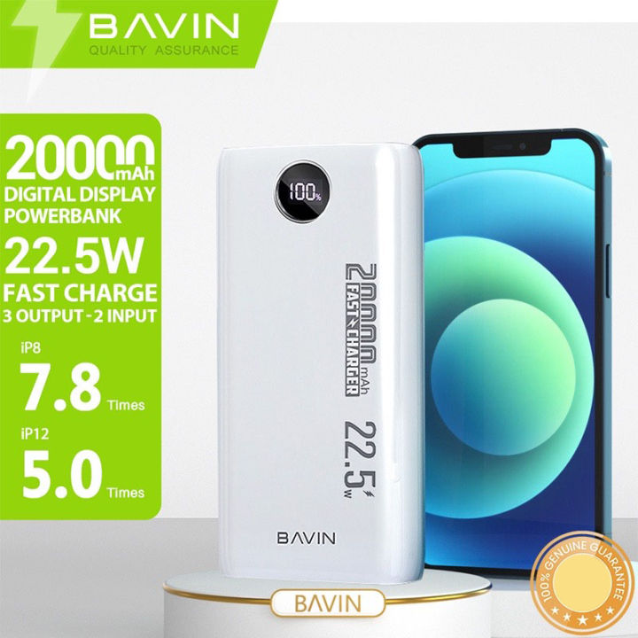 BAVIN PC051 20000mAh Digital Display Powerbank 22.5W Fast Charging ...
