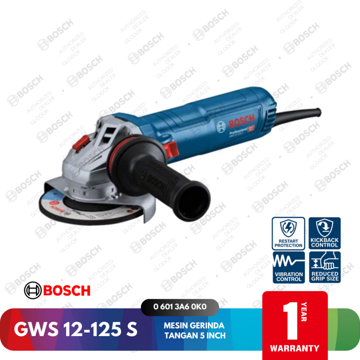BOSCH GWS 12-125 S Mesin Gerinda Tangan 5 inch | Lazada Indonesia