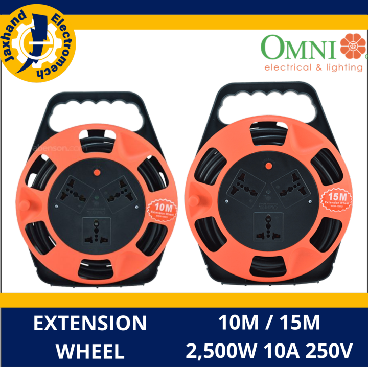 Omni Extension Wheel 10 Meter Cord Length 2500W 10A 250V / long ...