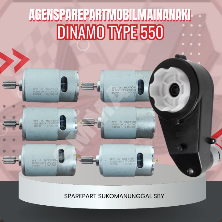 Dinamo Type 550 (Besar) Dinamo 12volt 10.000rpm, 12.000rpm, 15.000rpm, 18.000rpm, 23.000rpm, 30 ...