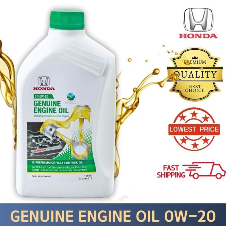 Honda Genuine Fully Synthetic Engine Oil (SN 0W-20) 1L-4 Liters | Lazada PH