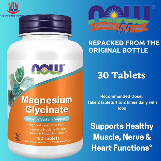 [Original Made in USA Made in USA]NOW Supplements, Magnesium Glycinate ...