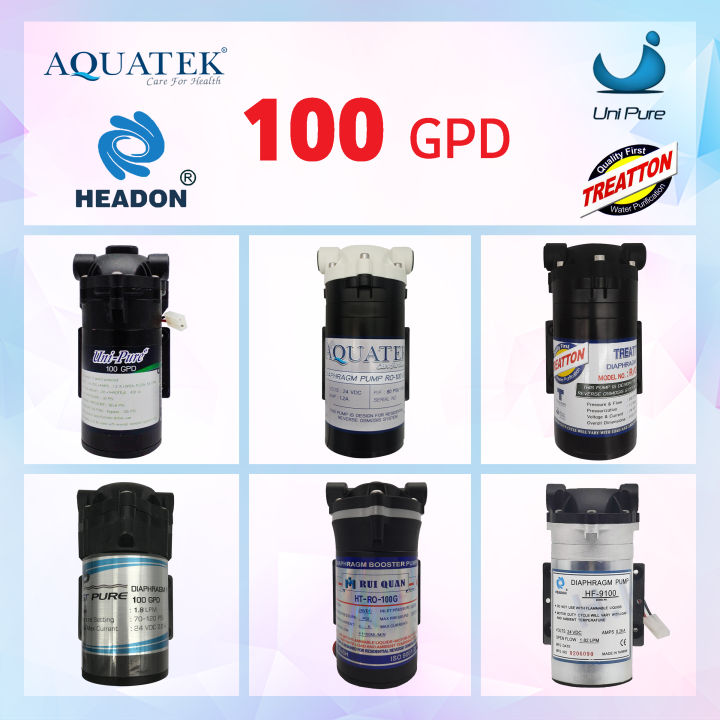 ปั๊มน้ำ ปั๊มRO 100 GPD ปั๊มเครื่องกรองน้ำ Diaphragm Pump เมมแบรน เครื่องกรองน้ำ ตู้น้ำ ปั๊มผลิต ...