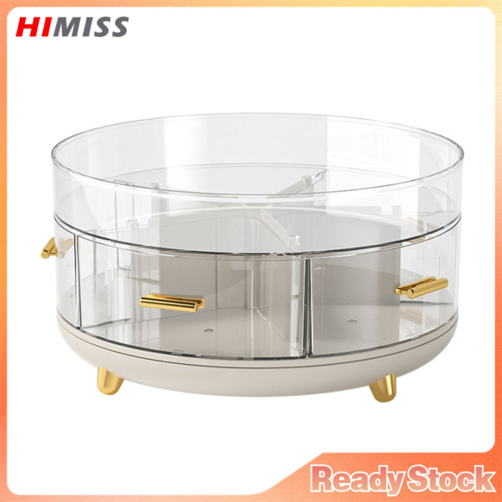 Himiss Turntable Organizer With Divider Rotating Turntable With