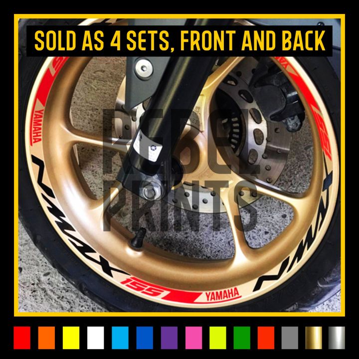NMAX 155 Yamaha Mags Sticker Decals Vinyl Set for Front and Rear Wheel ...