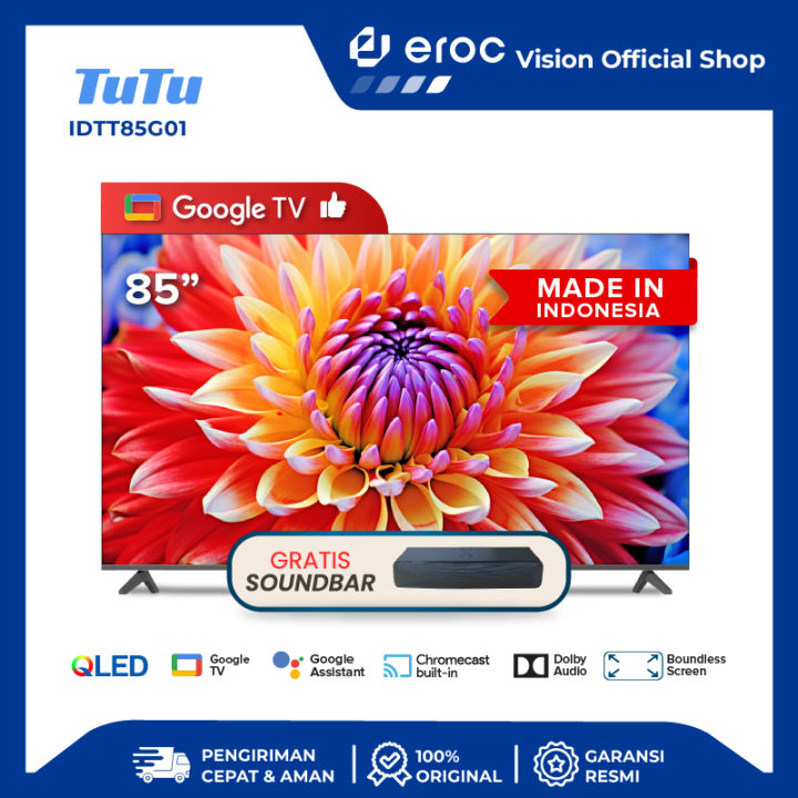TUTU Google TV - QLED 4K Smart TV 85 inch - Dolby Audio - HDR 10 ...