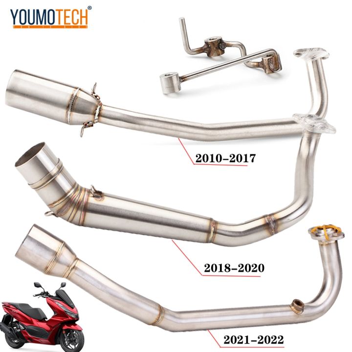 Slip On For Honda PCX125 PCX150 PCX160 2010-2022 Motorcycle Exhaust Escape Modified Front ...
