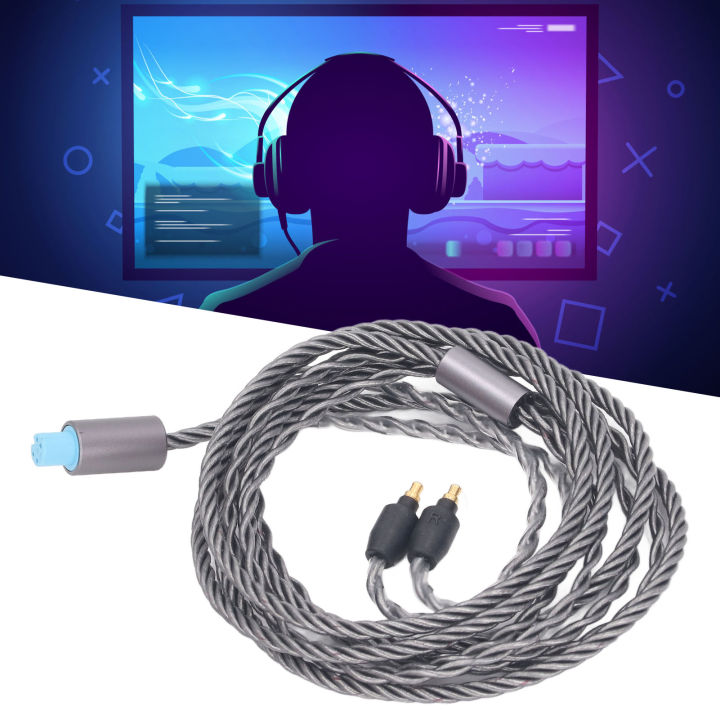 สายเคเบิลไร้เสียงเงินชุบทองแดงสำหรับ IE40 Pro อัพเกรดเสียงสายเคเบิล ...