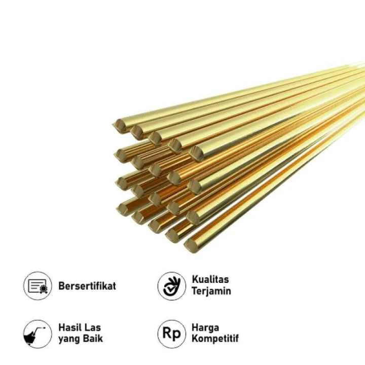 Kawat Las Kuningan Rush 3MM x 1METER | Kawat Batangan Panjang 1 Meter ...