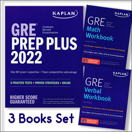 KAPLAN GRE COMPLETE 2022 (3-BOOK SET) : 6 PRACTICE TESTS + PROVEN ...