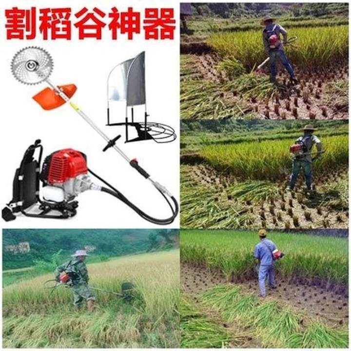 Rice cutter agricultural harvesting wheat rice small household mowing ...