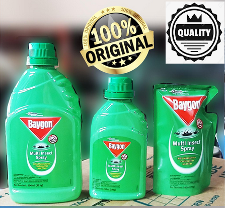 Original Baygon Multi Insect Spray Refill, Manual Spray 100ml Pouch ...