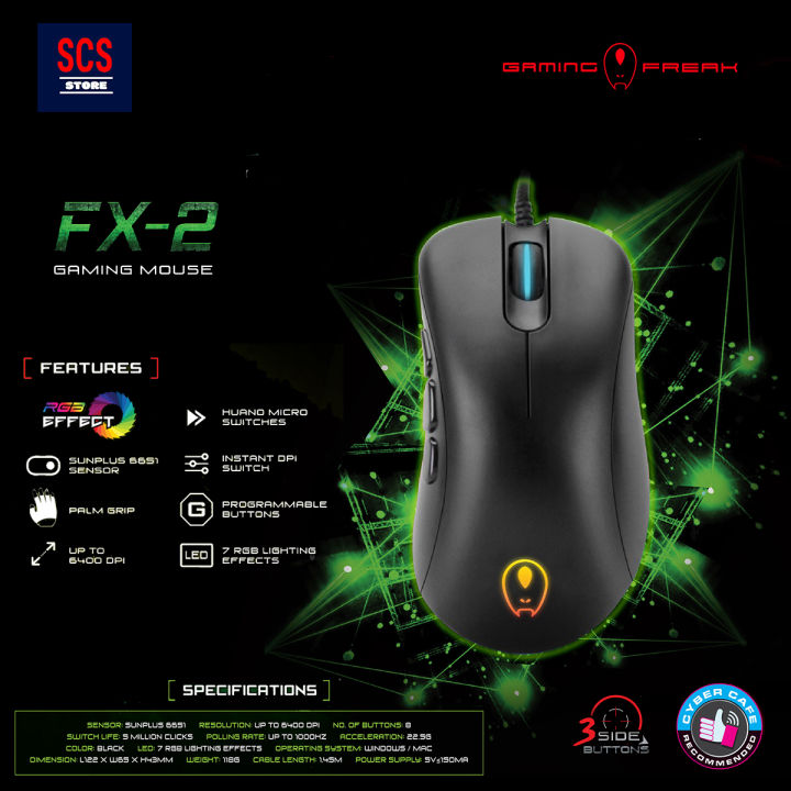 Gaming Freak FX2 / FX3 / FX5 / FX6 / FX7 / FX-S1 Gaming Mouse | Lazada