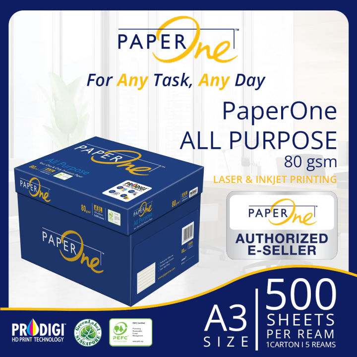 PaperOne All Purpose 80gsm A3 Paper (1 Carton / 5 Reams) | Lazada Singapore