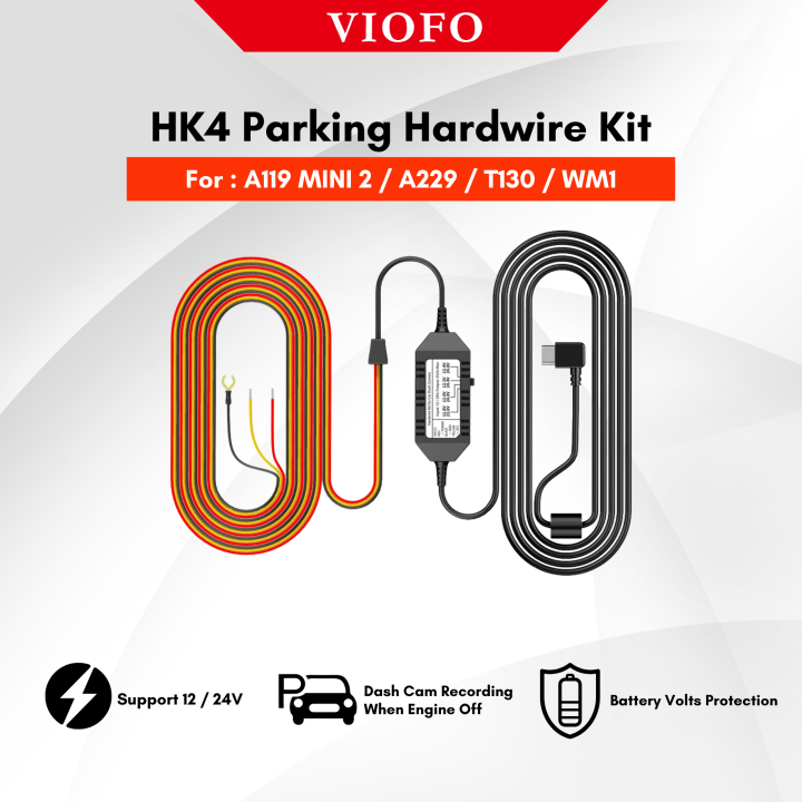 VIOFO HK4 HARDWIRE KIT WITH TYPE-C USB PORT FOR A119MINI/A229/T130/WM1 ...