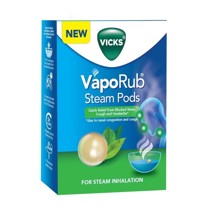 Vicks VapoRub SteamPods 4s, วิคส์ วาโปรับ สตีมพอดส์ For Steam ...