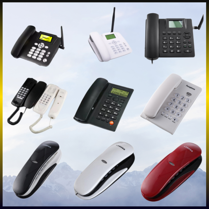 Wired Telephone Wireless Landline Cordless Phone Dual Sim Office ...