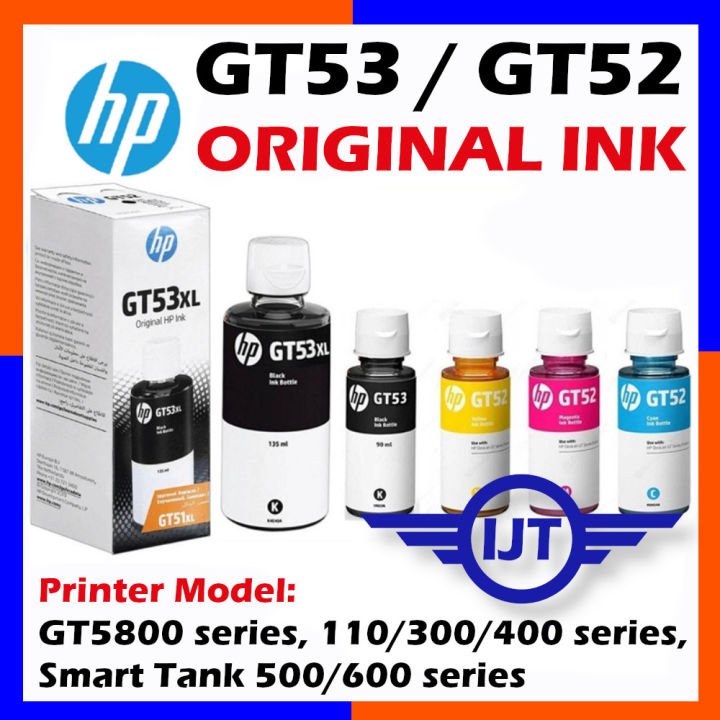 HP GT53 GT53XL Black GT52 Original Refill Ink Bottle GT5810 GT5820 5800 ...