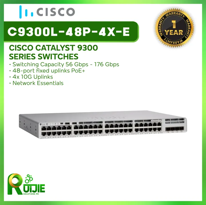 Cisco Catalyst 9300L Switches C9300L-48P-4X-E, Catalyst 9300 48-port ...
