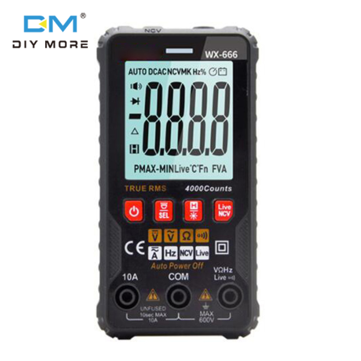 diymore Rechargeable Digital Multimeter Color LCD Display 6000 Counts ...