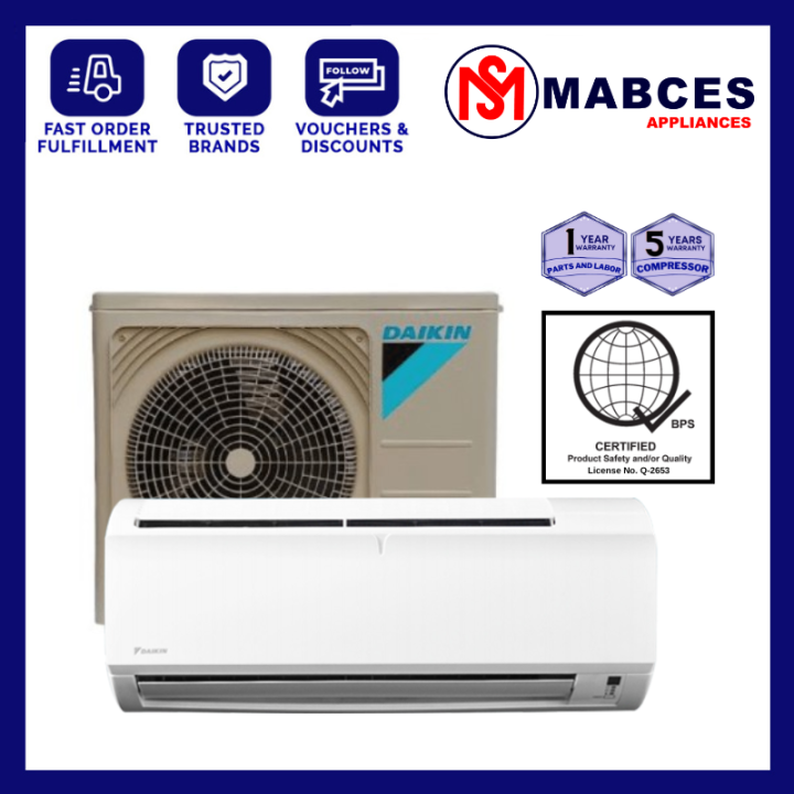 Daikin 1HP Cooling King Standard Split Type Non-Inverter Aircon ...