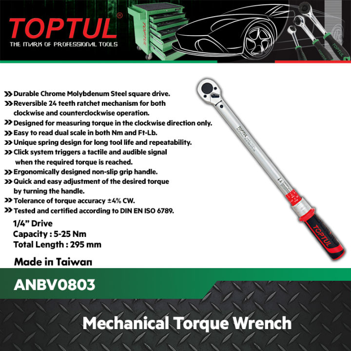 Toptul Mechanical Torque Wrench (ANBV) | Lazada PH